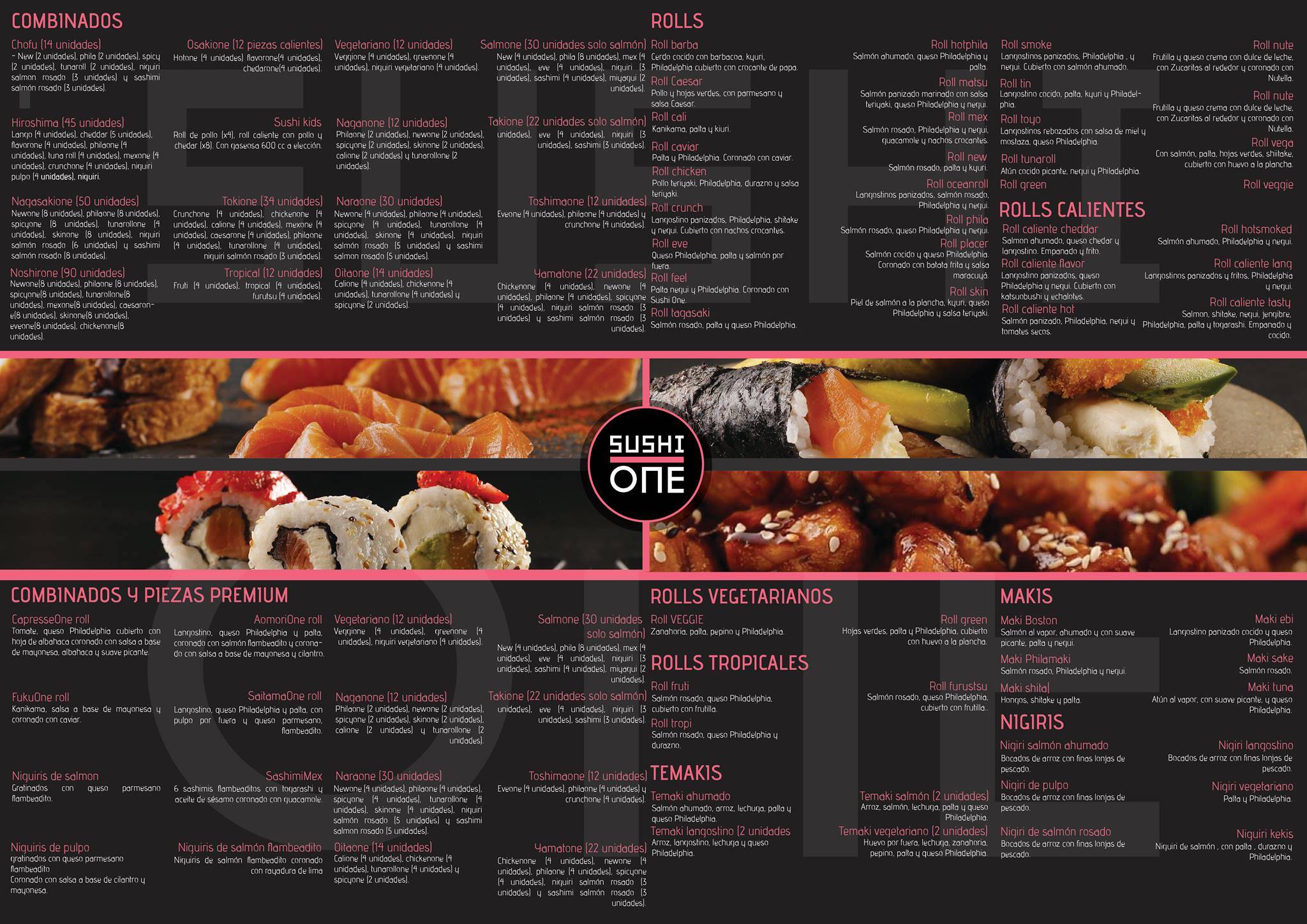 Carta del restaurante Sushi One, Buenos Aires, Buenos aires