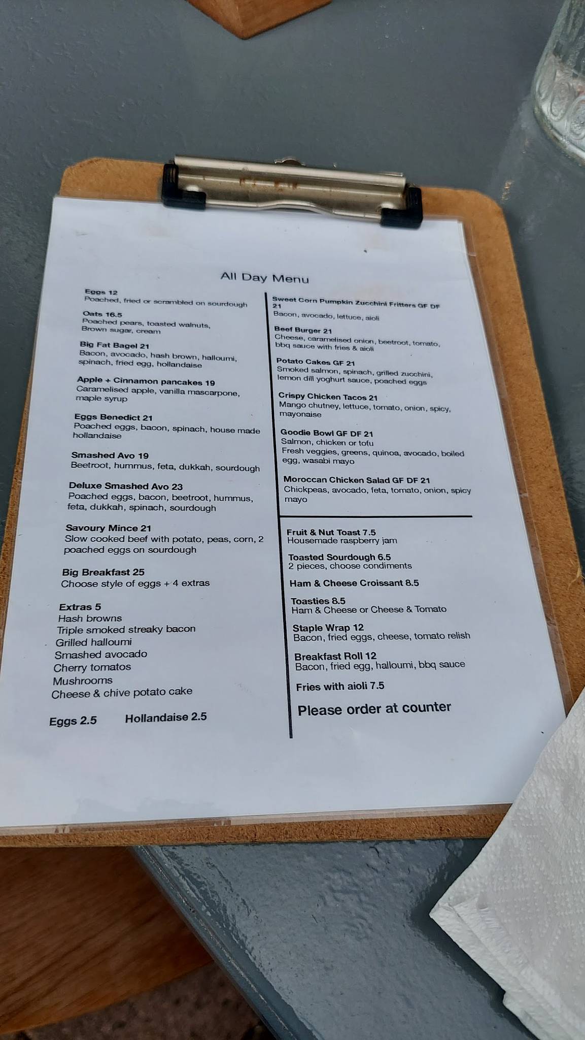 Menu at Outside In Cafe, Windsor, 110 Maygar St