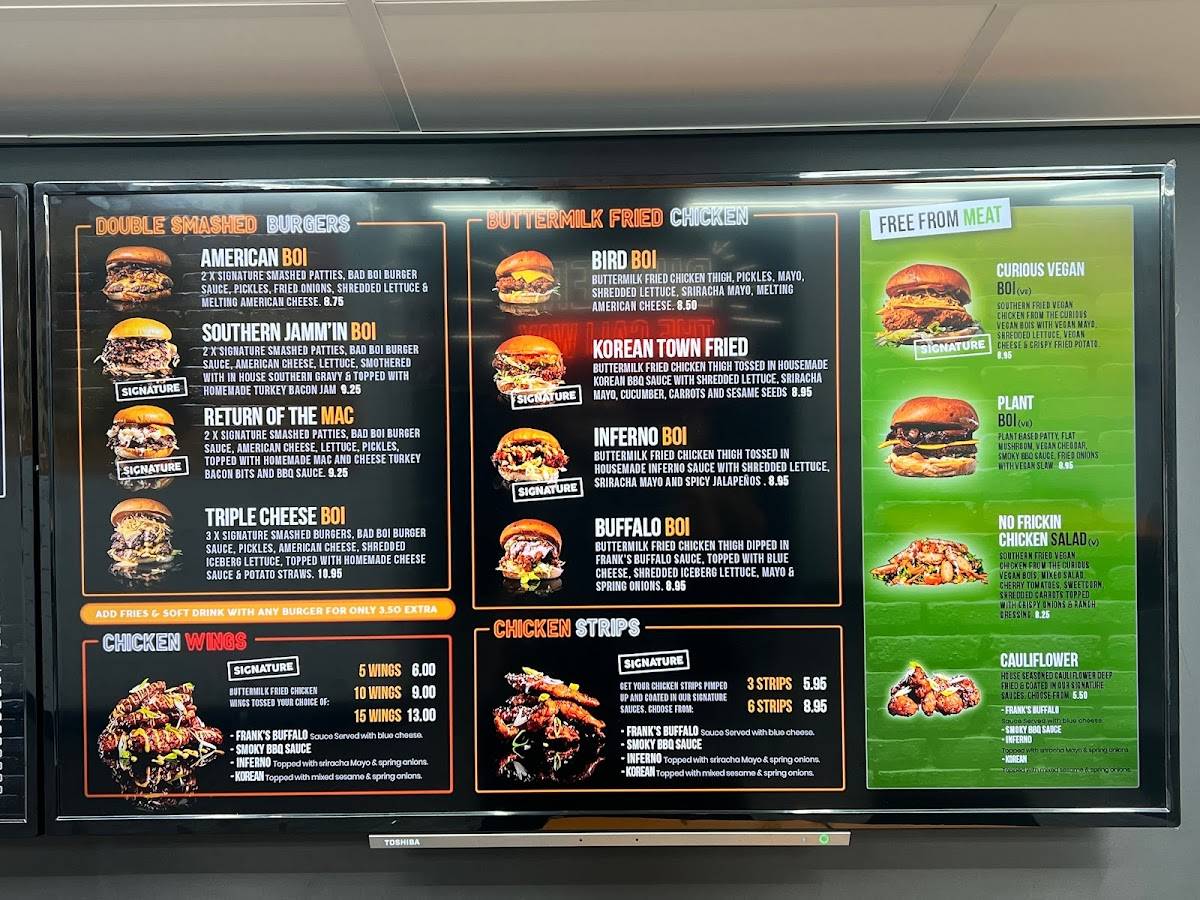 Menu at Burger Boi (Longbridge) restaurant, Birmingham