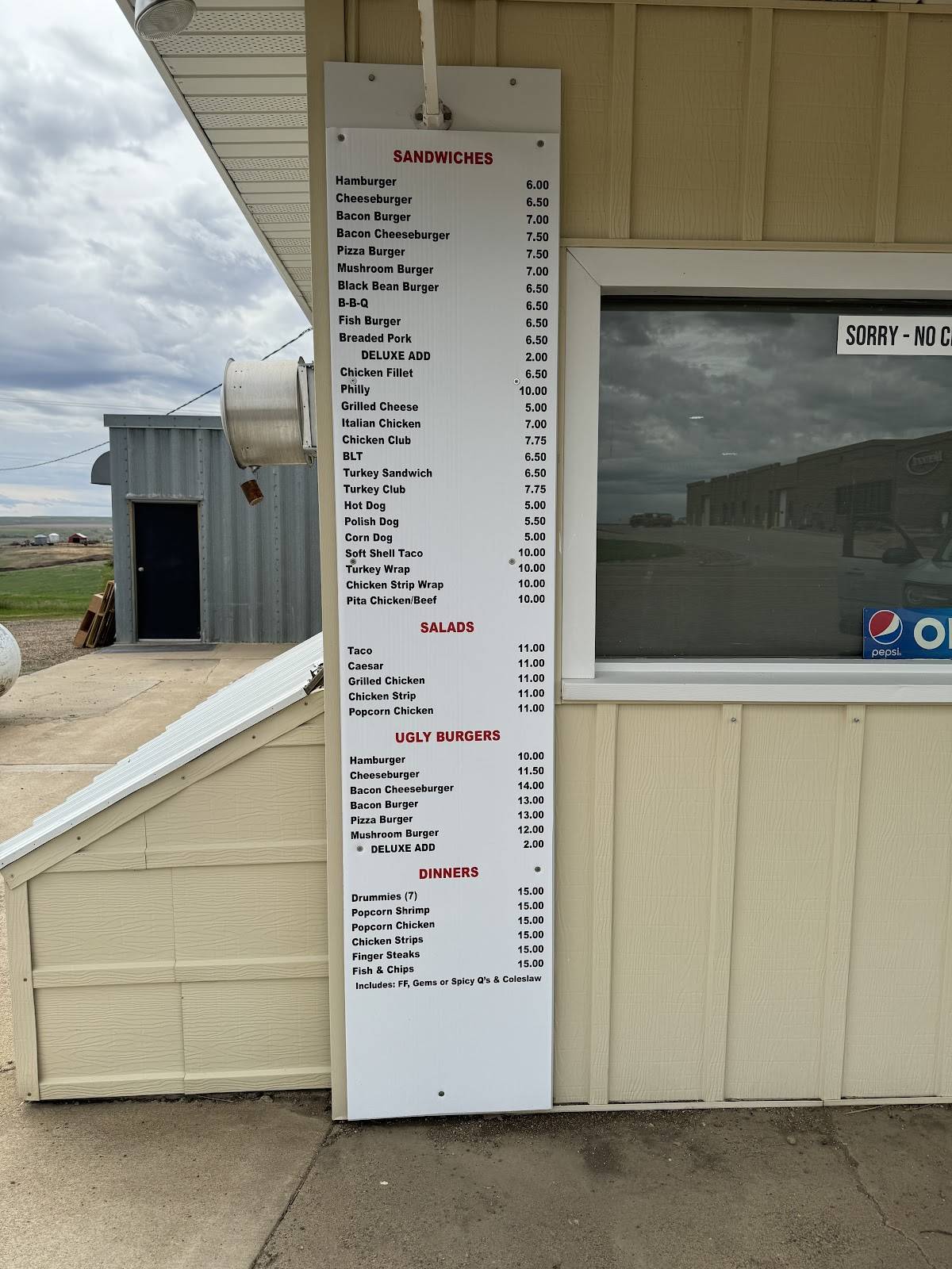 Menu at Burger Hut restaurant, Scobey, S Main St