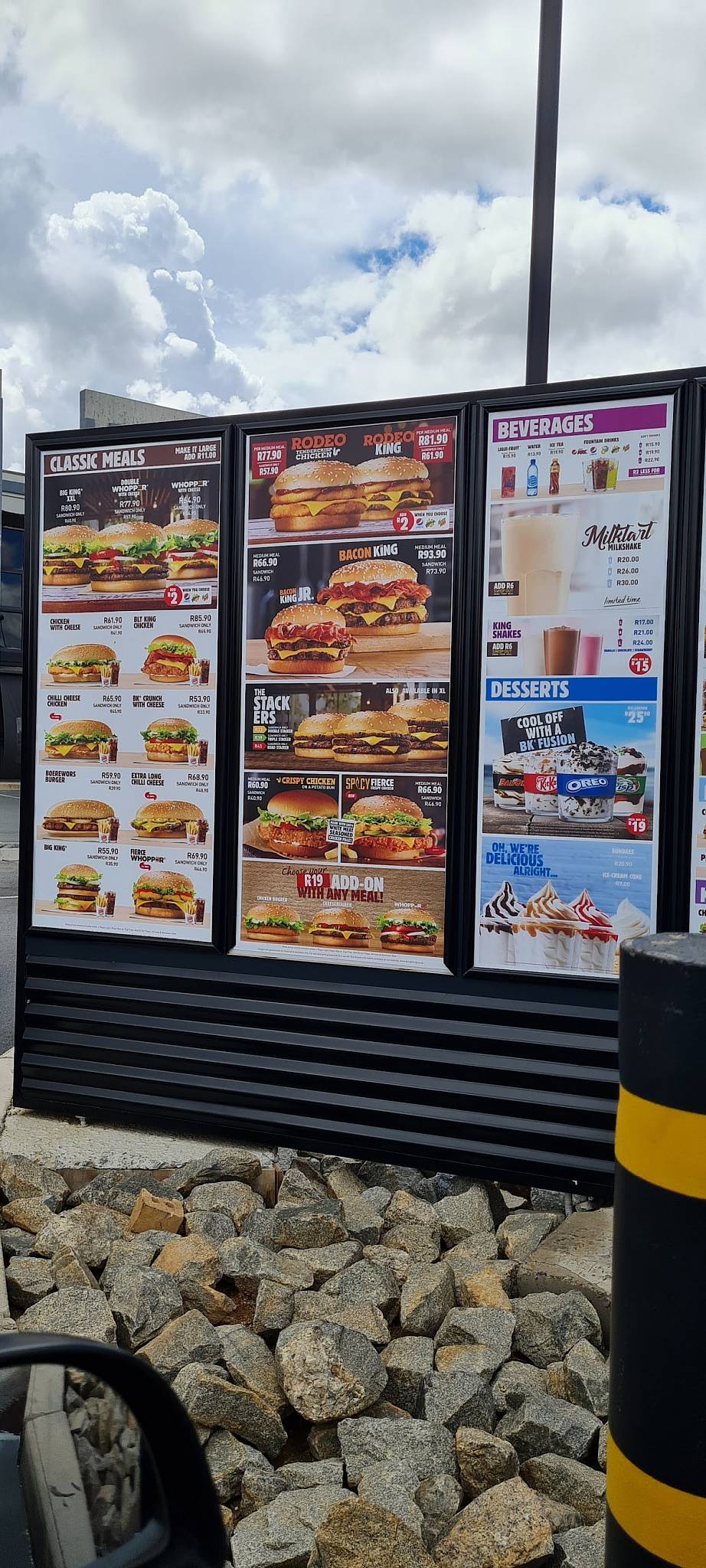 Menu at Burger King Sanridge Square (Drive-Thru) restaurant, Midrand