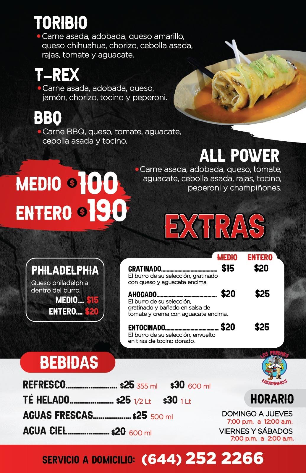 Carta del restaurante Burros Percherones Los Perches Hermanos, Ciudad ...