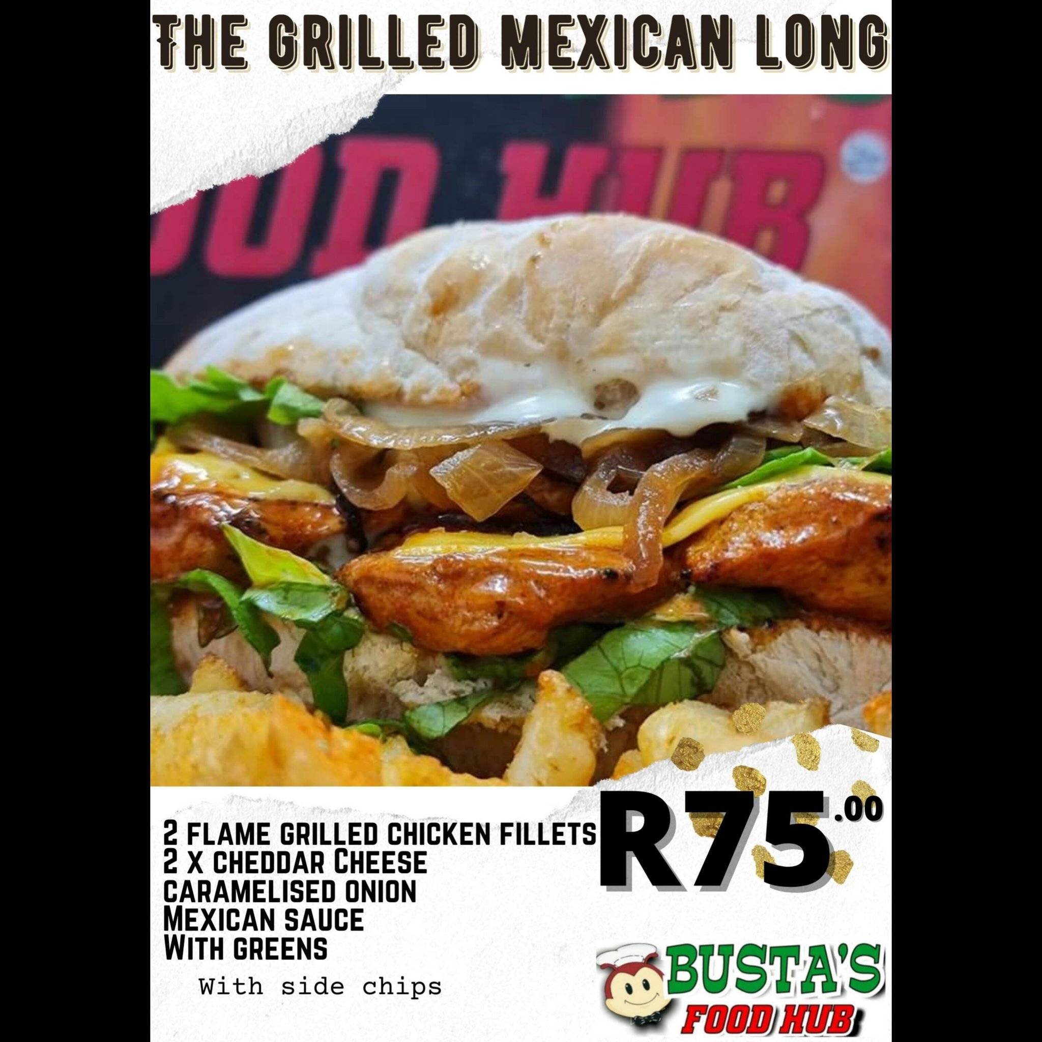Menu at Busta's Food Hub restaurant, Paarl