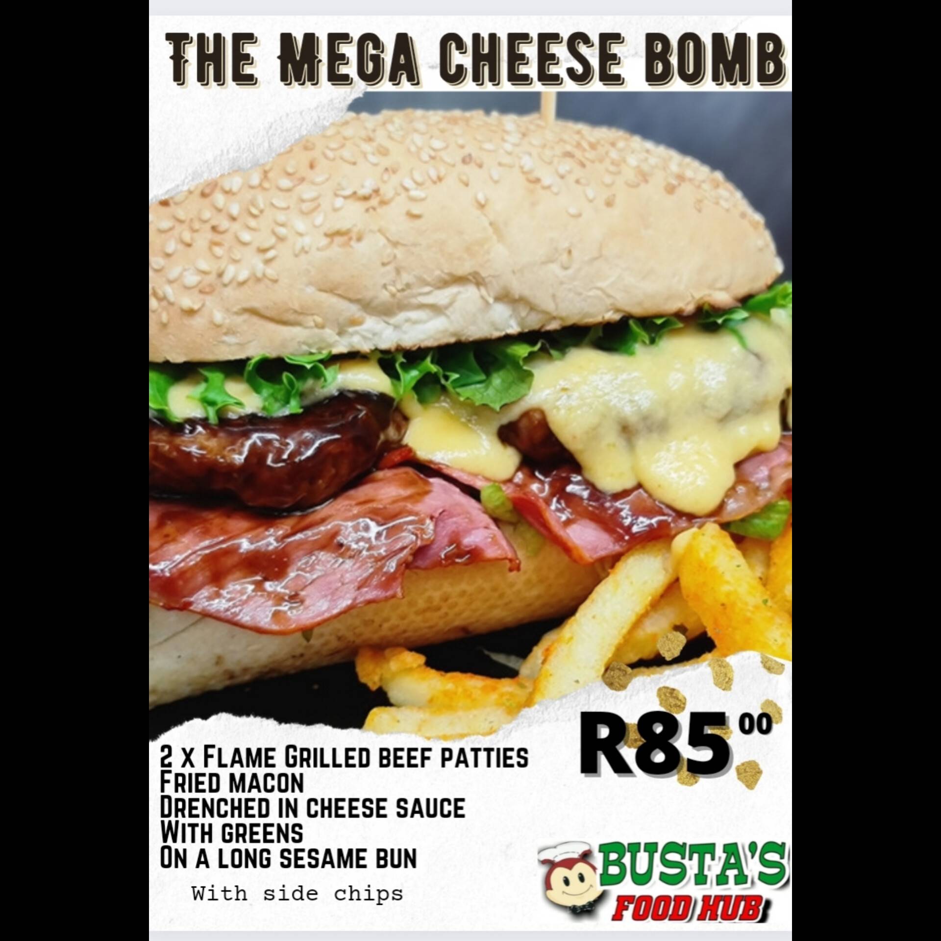 Menu at Busta's Food Hub restaurant, Paarl