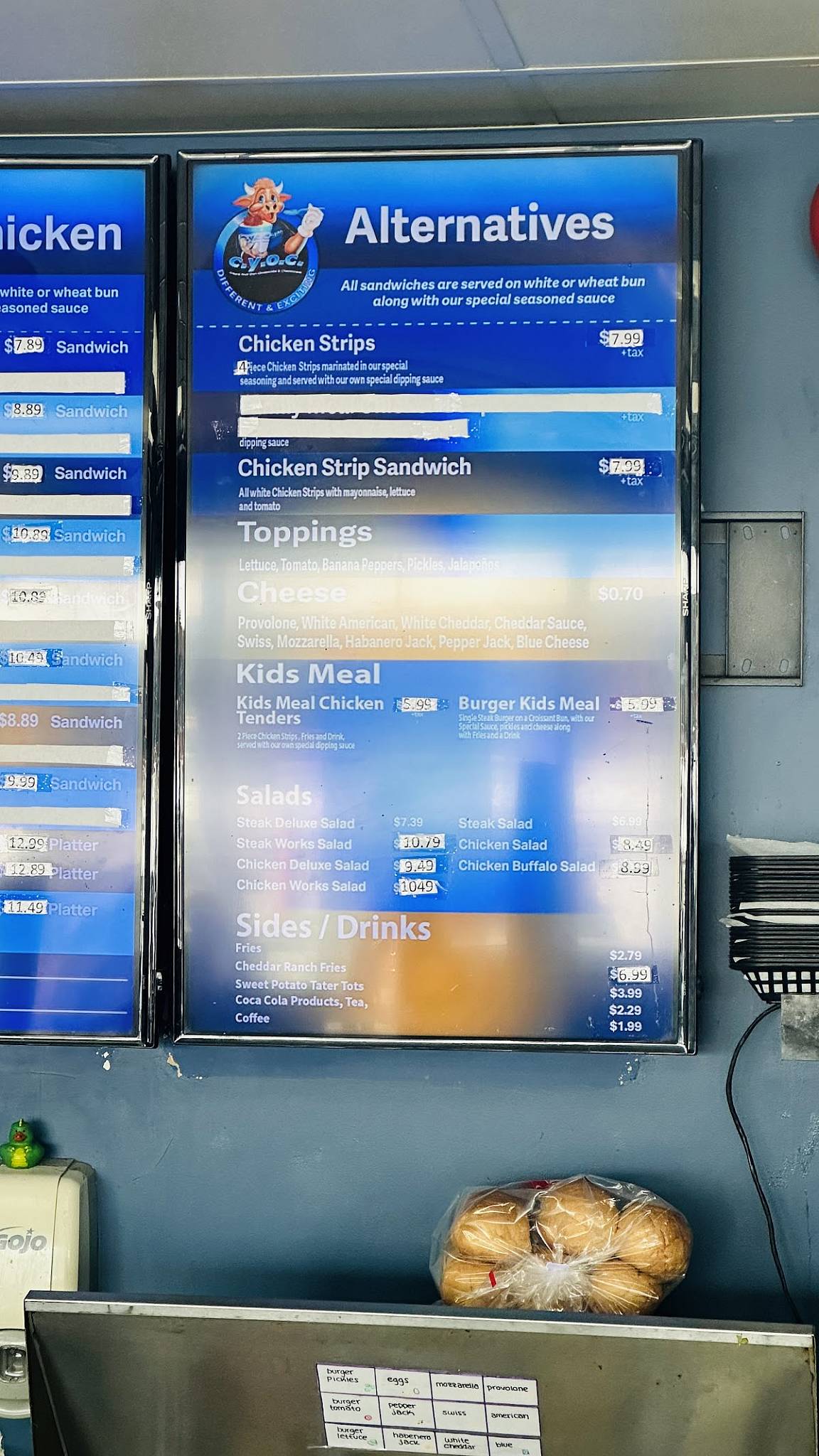 Menu at C.Y.O.C. Create Your Own Cheesecake and Cheesesteak - Waukegan ...