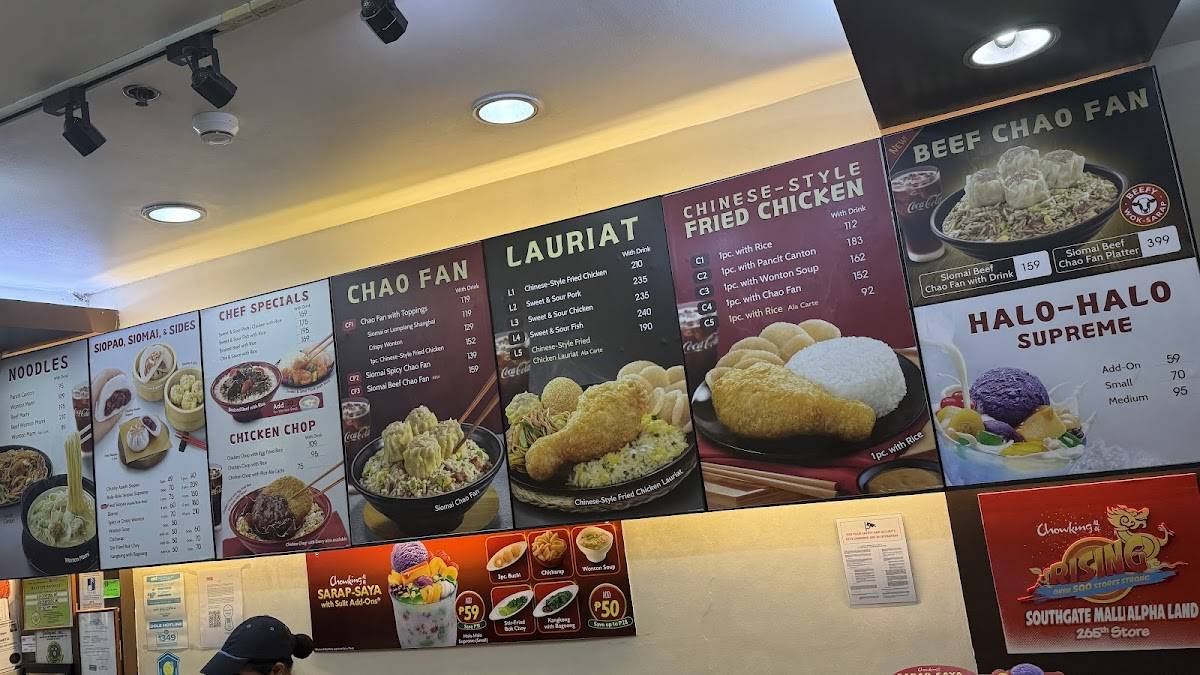 Menu at CK SOUTHGATE MALL restaurant, Makati, Magallanes