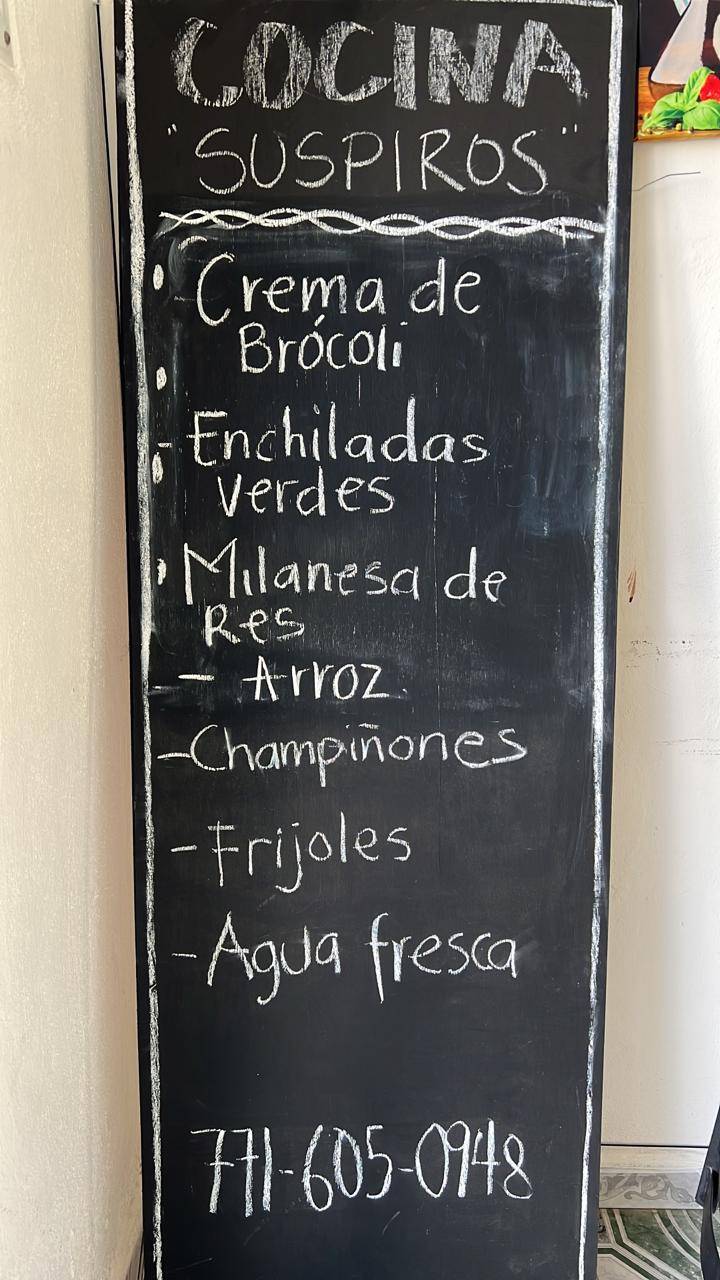 Carta del restaurante COCINA SUSPIROS, Tepeji del Río del Ocampo
