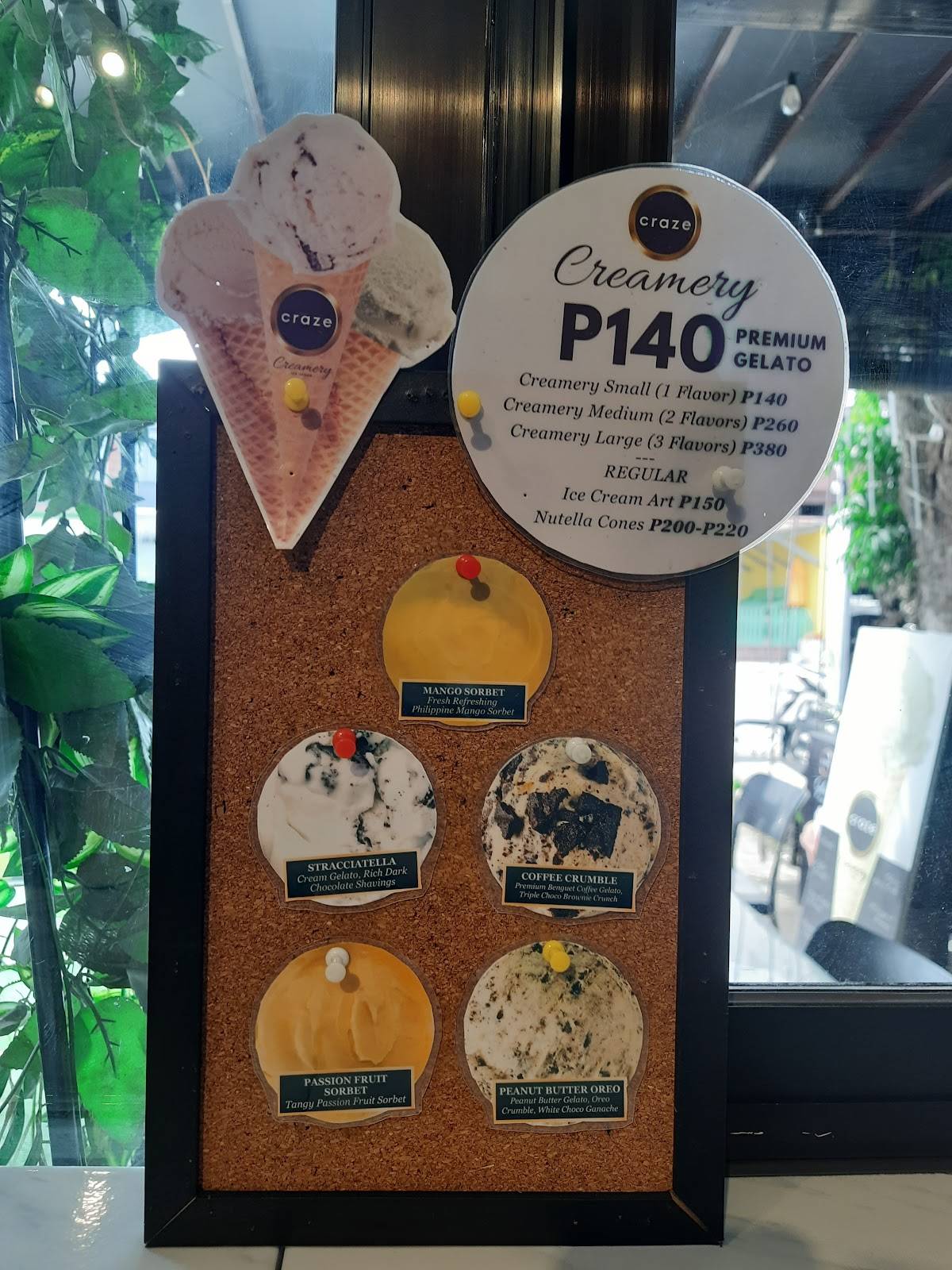 Menu at CRAZE Cafe, Bistro & Ice Cream, Panglao, Alona