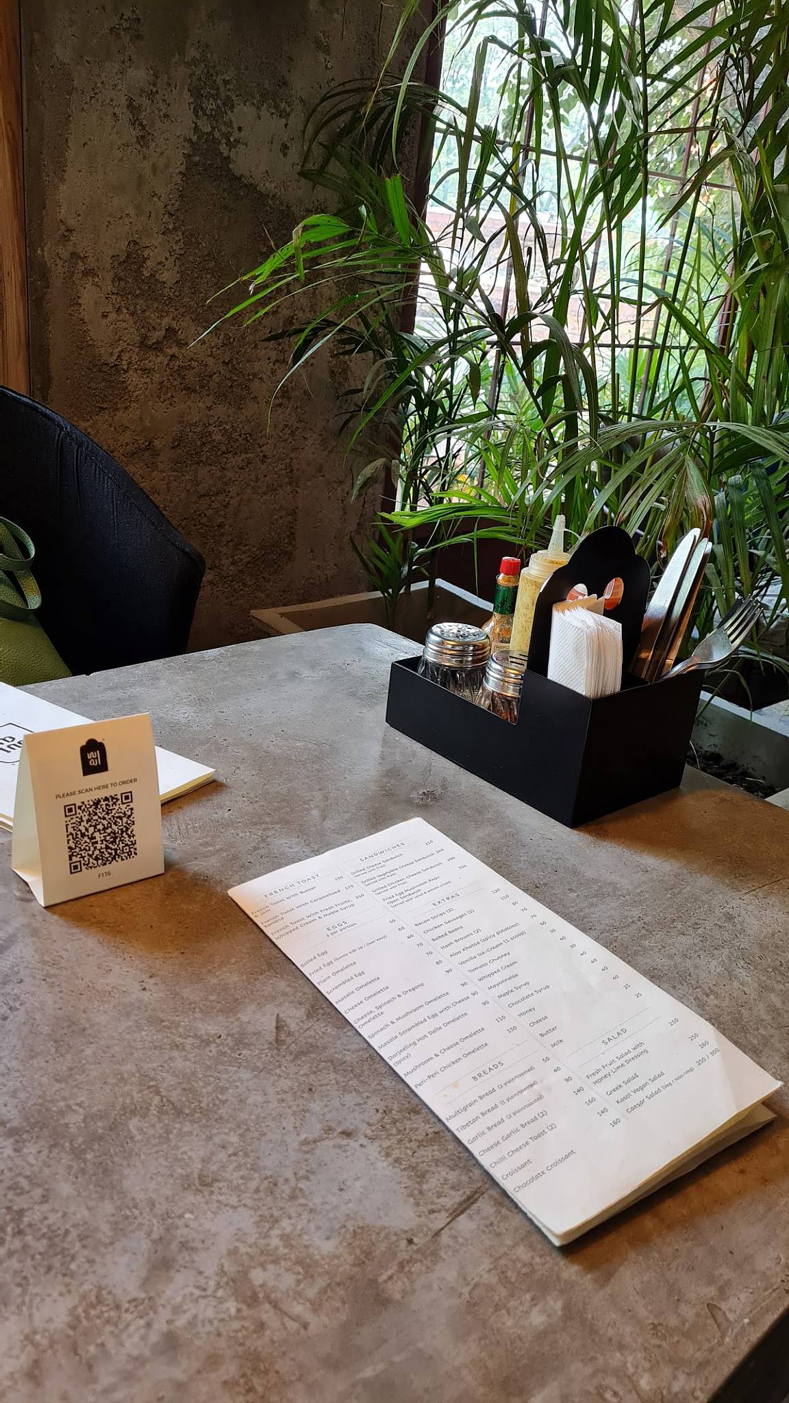 Menu at AMA Cafe, Dehradun