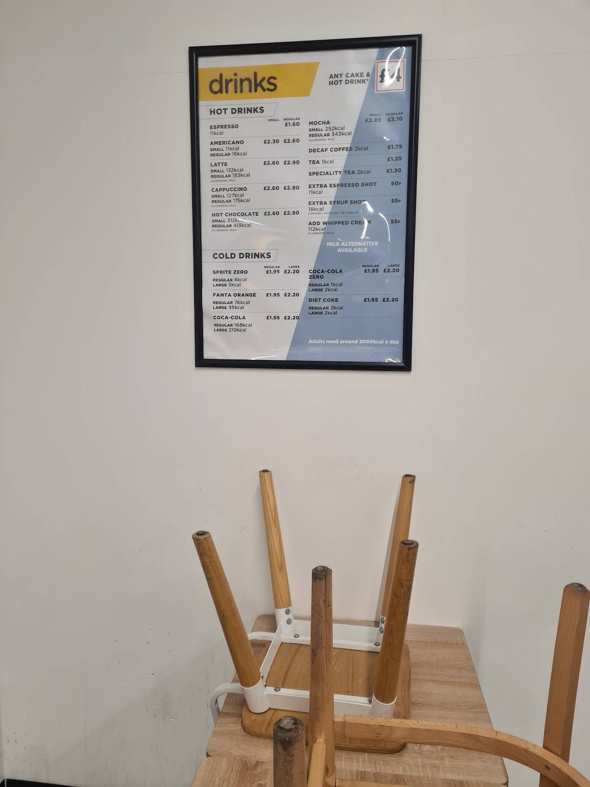 Menu at ASDA Cafe, Northwich