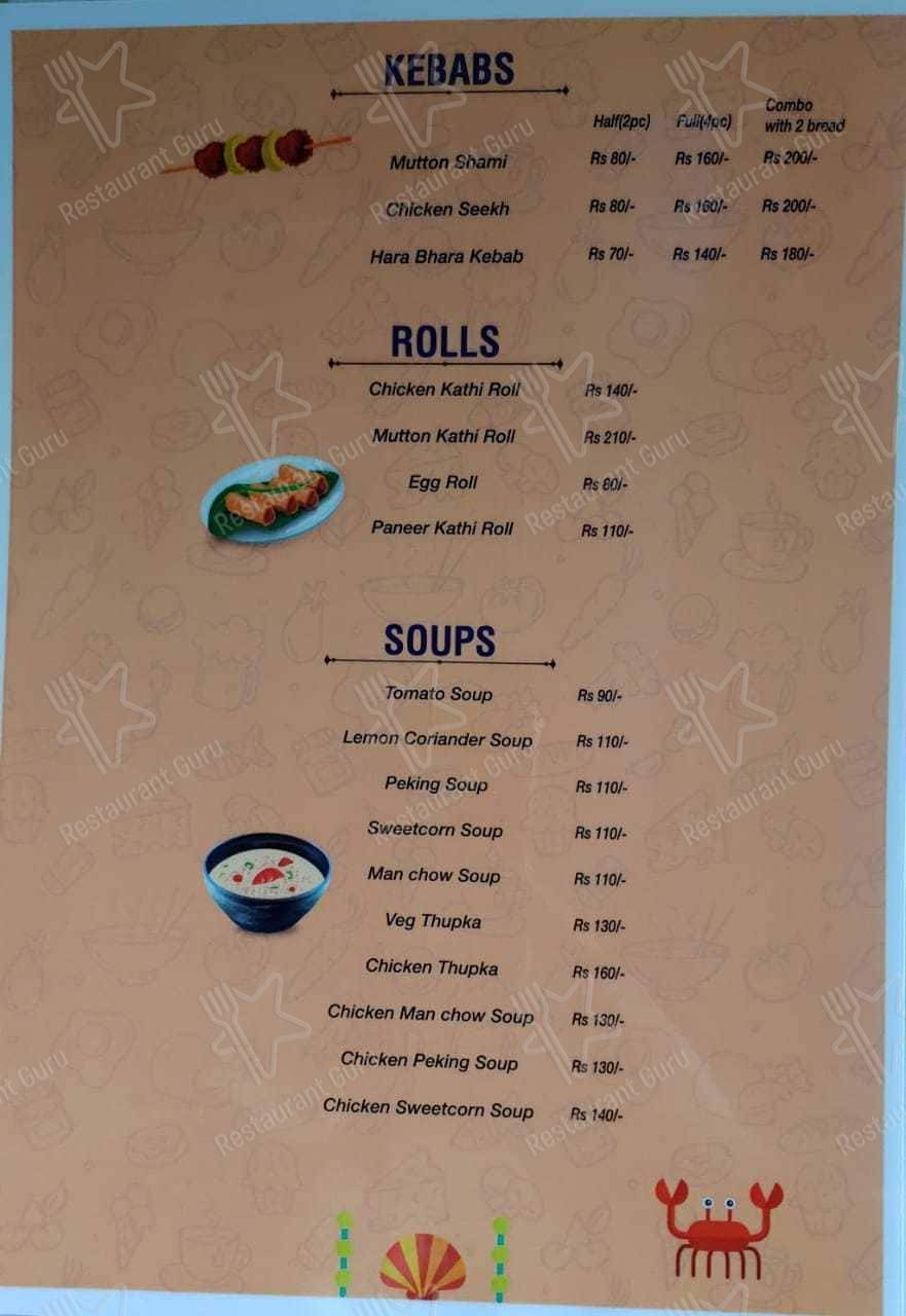 Menu at Café Ahoy by Jahaji Rasoi, Lucknow
