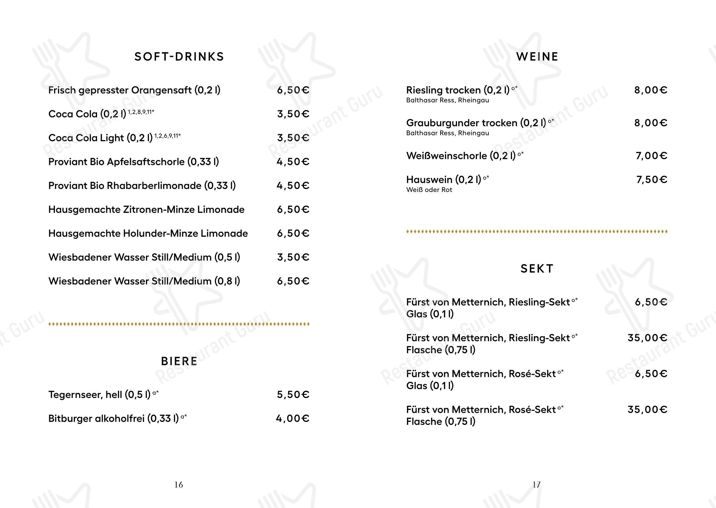 Speisekarte von Café Blum cafe, Wiesbaden, Wilhelmstraße 60