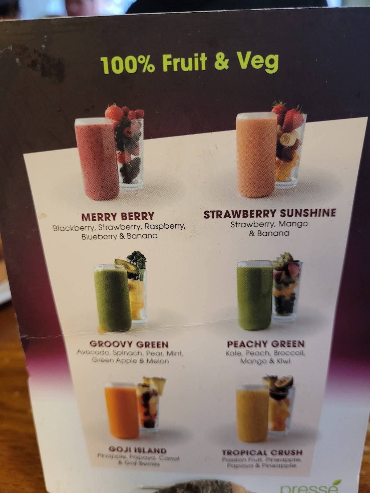 Menu at Cafe Maya, London, 114 Farringdon Rd