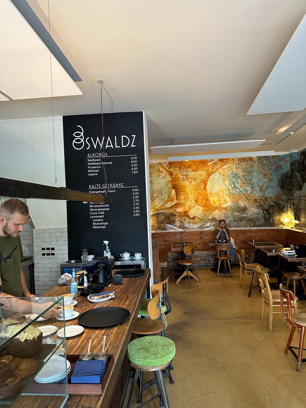 Menu au Café Oswaldz, Dresde