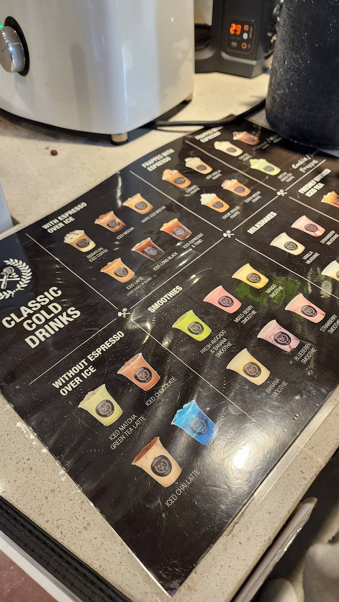 Menu at Chambers Coffee cafe, Parramatta