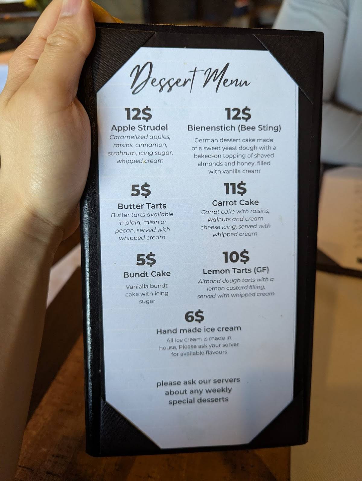 Menu at Chef Henrie Bistro & Café, MacTier