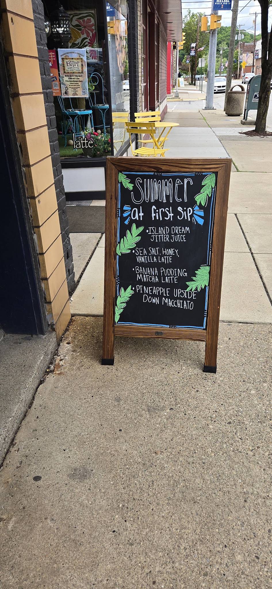 Menu at Coco coffeehouse cafe, Leechburg, 163 Market St