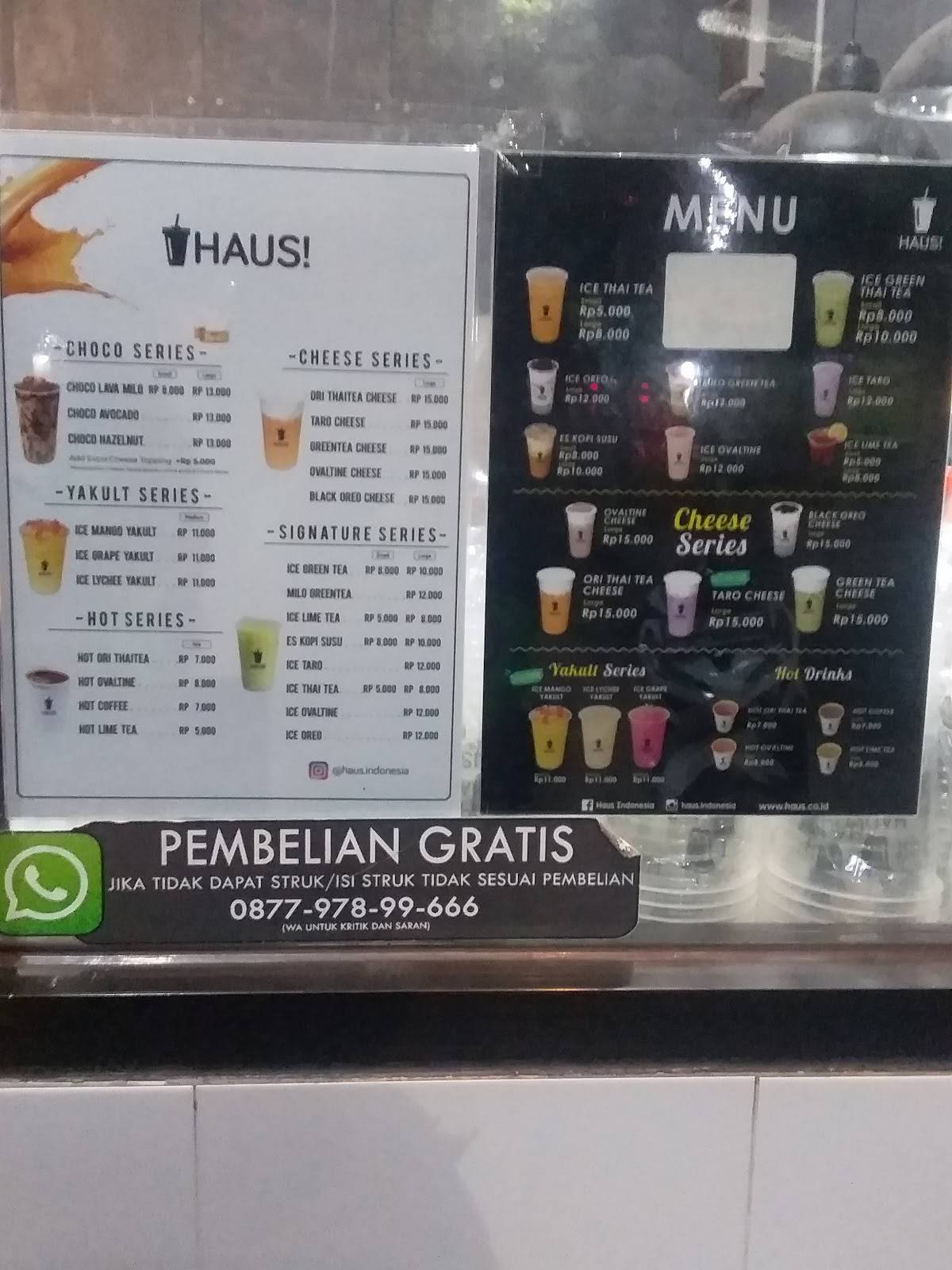 Menu at HAUS cafe, East Jakarta, Jl. Cilangkap Baru No.8 4