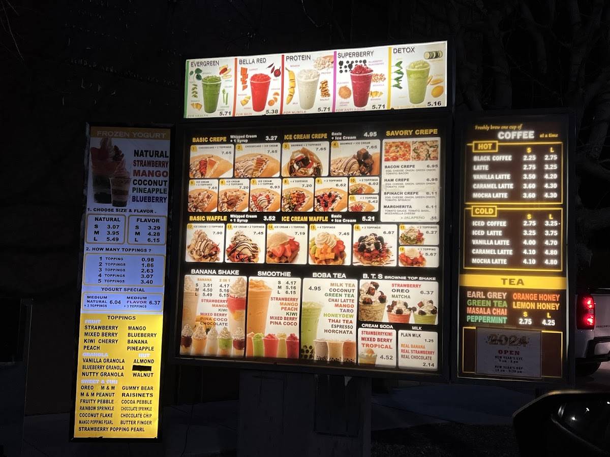 Menu at Hana Banana cafe, El Paso, Montana Ave Bldg C #300