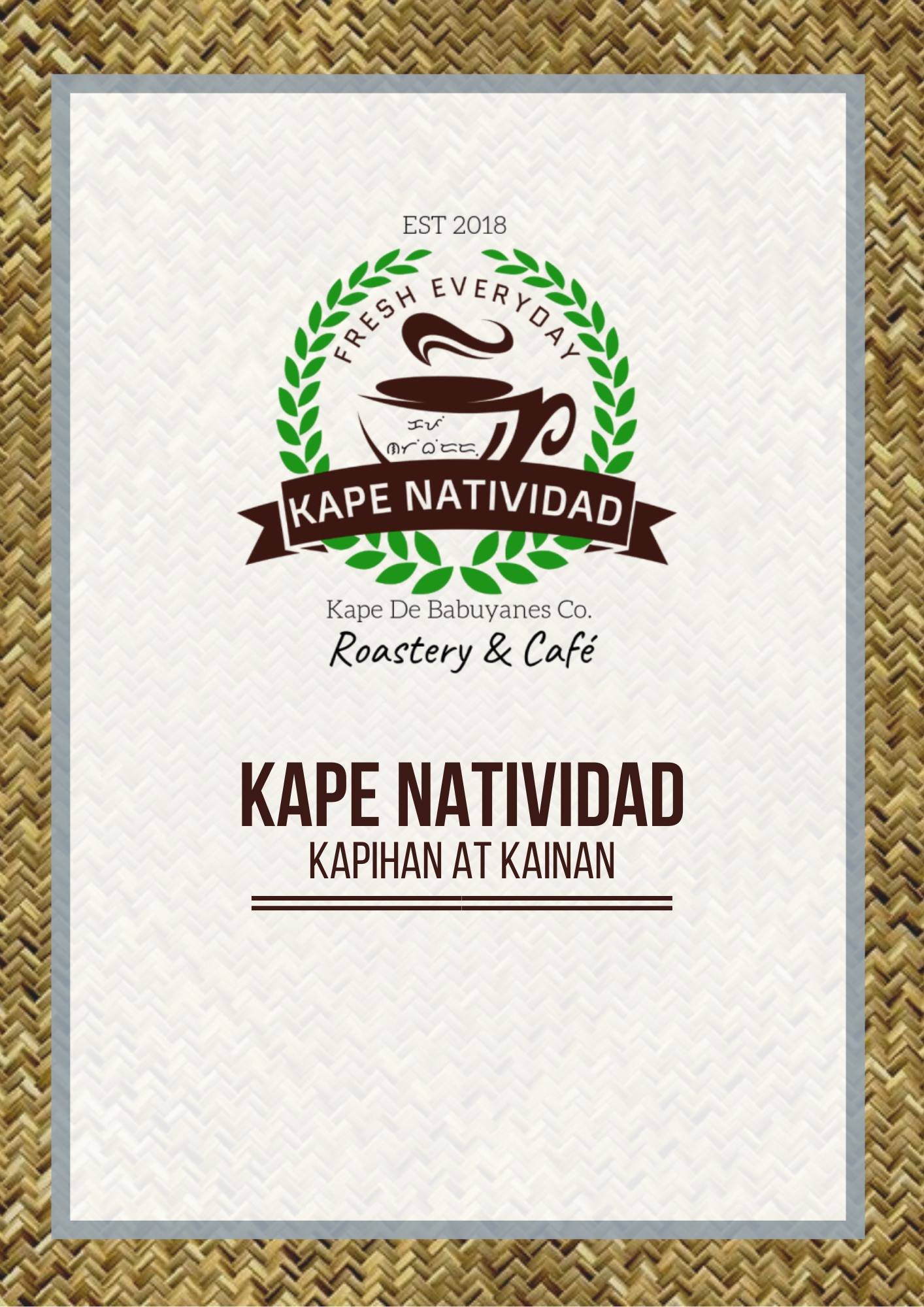 Carta del restaurante Kape Natividad Marilaque Tanay, Rizal, Tanay