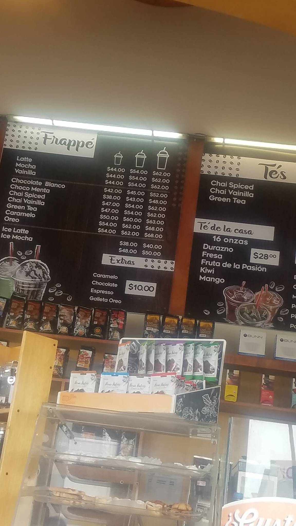 Menu at Café La Negrita- Bahia, Ensenada