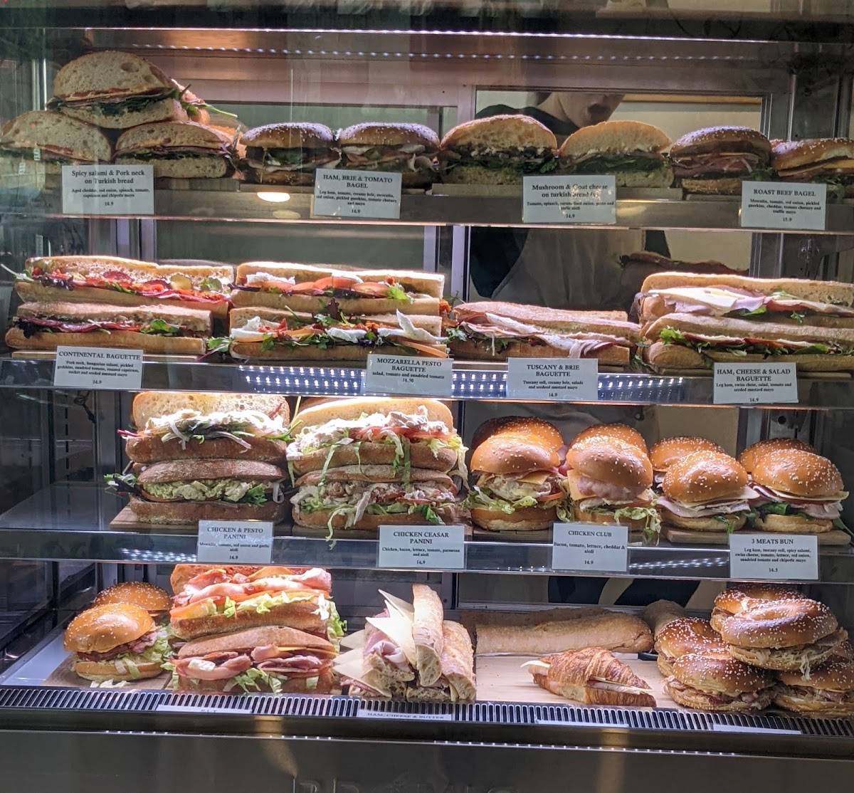 Menu at Mr Sandwich cafe, Perth