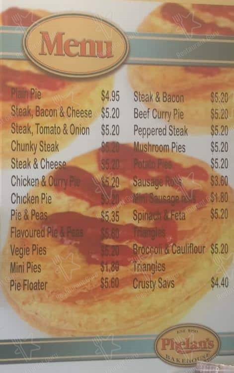 Menu at Phelan's Bakery, Narangba, Shop 6/36 Main St