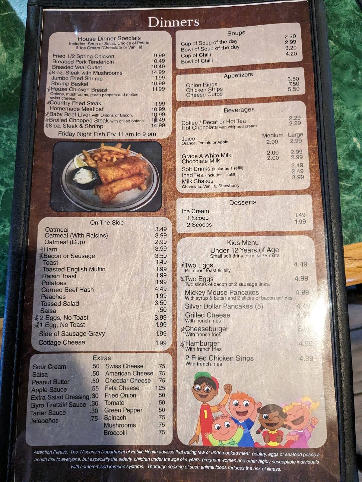 Menu at Route 19 Cafe, Waterloo