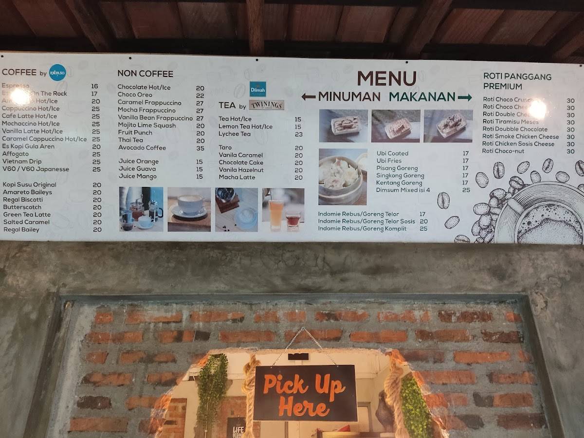 Menu at Rumah Pohon cafe, West Jakarta