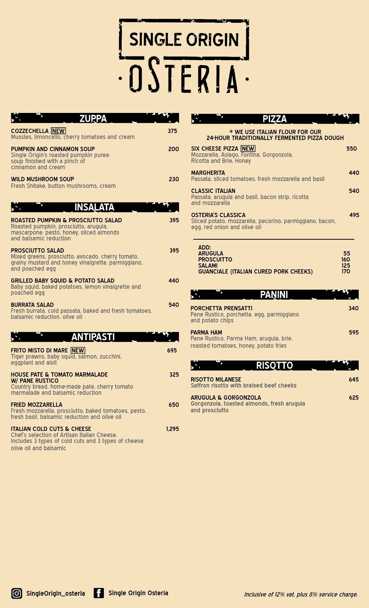 Menu at Single Origin - Salcedo cafe, Makati, Salcedo Village