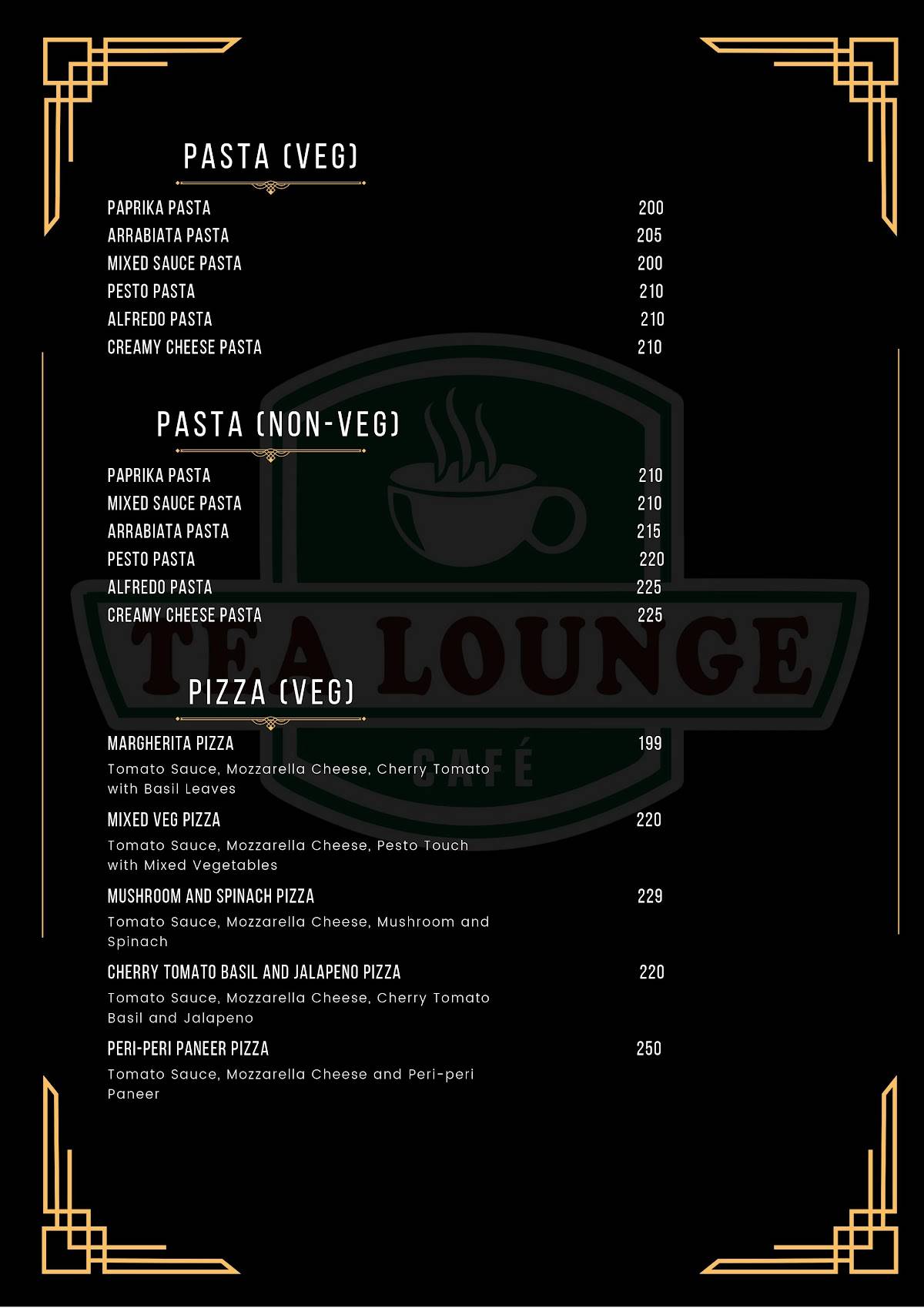 Menu at Tea Lounge cafe, Bengaluru, 43