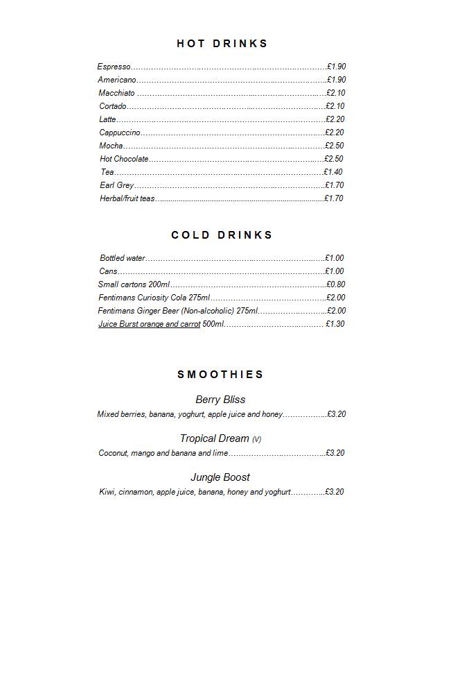 Menu at The Black Sheep cafe, Bristol, 61 Gloucester Rd