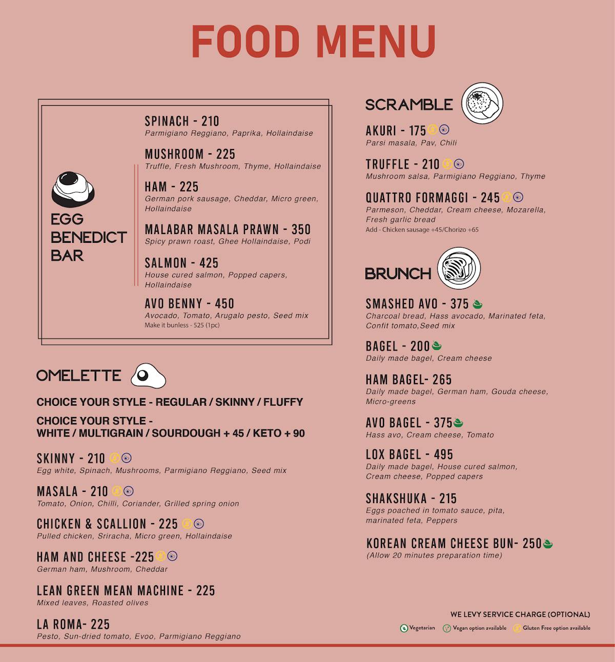 Menu at The Daily Cafe, Kolkata