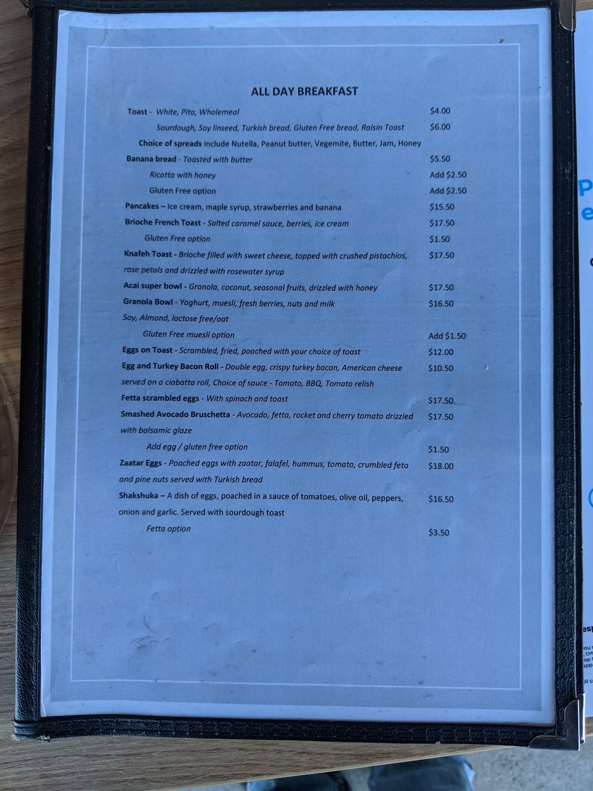 Menu at The Hungry Spoon Cafe Oatley, Oatley