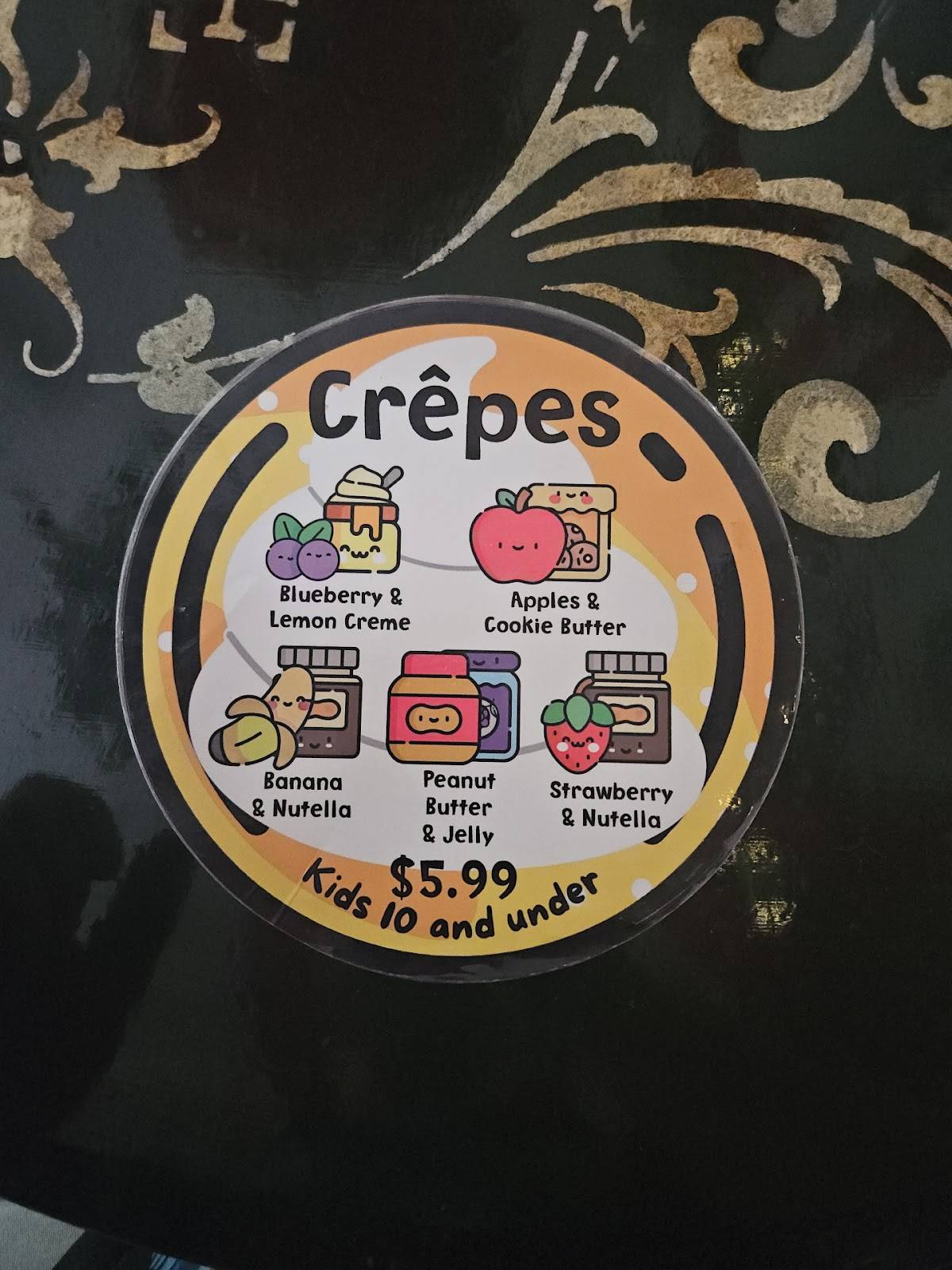 Menu at The Lazy Maid Crêperie cafe, Brooksville