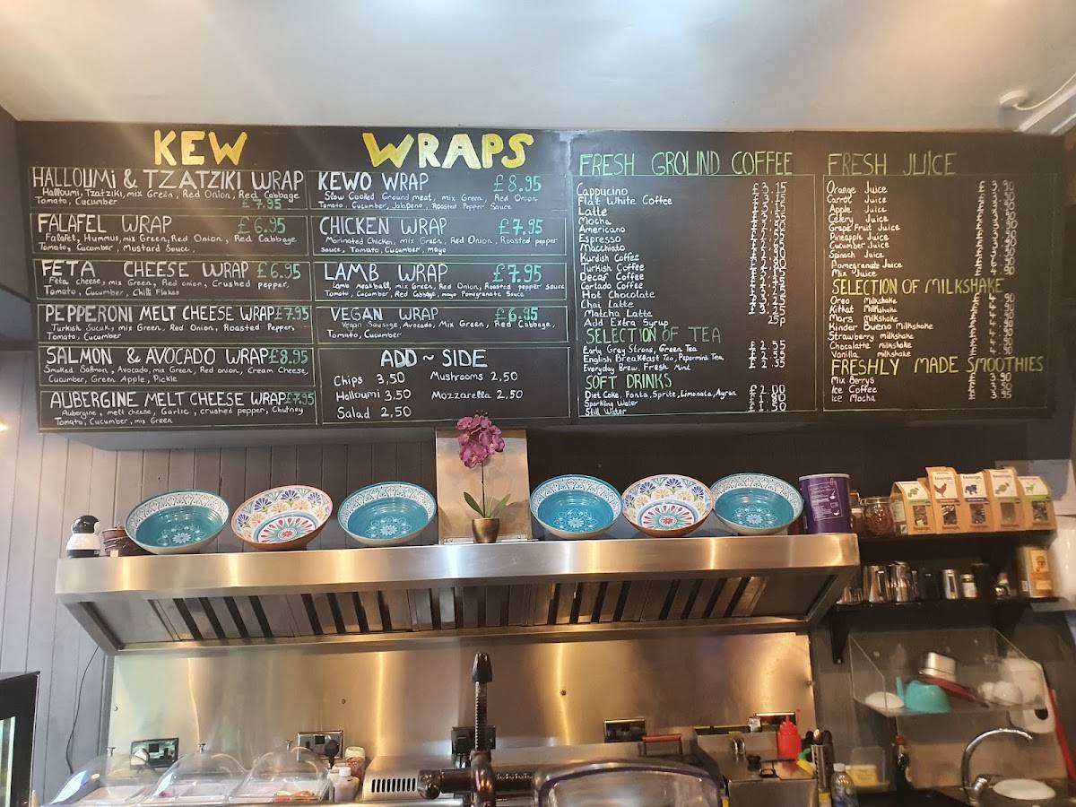 Menu at The kew kitchen cafe, Brighton