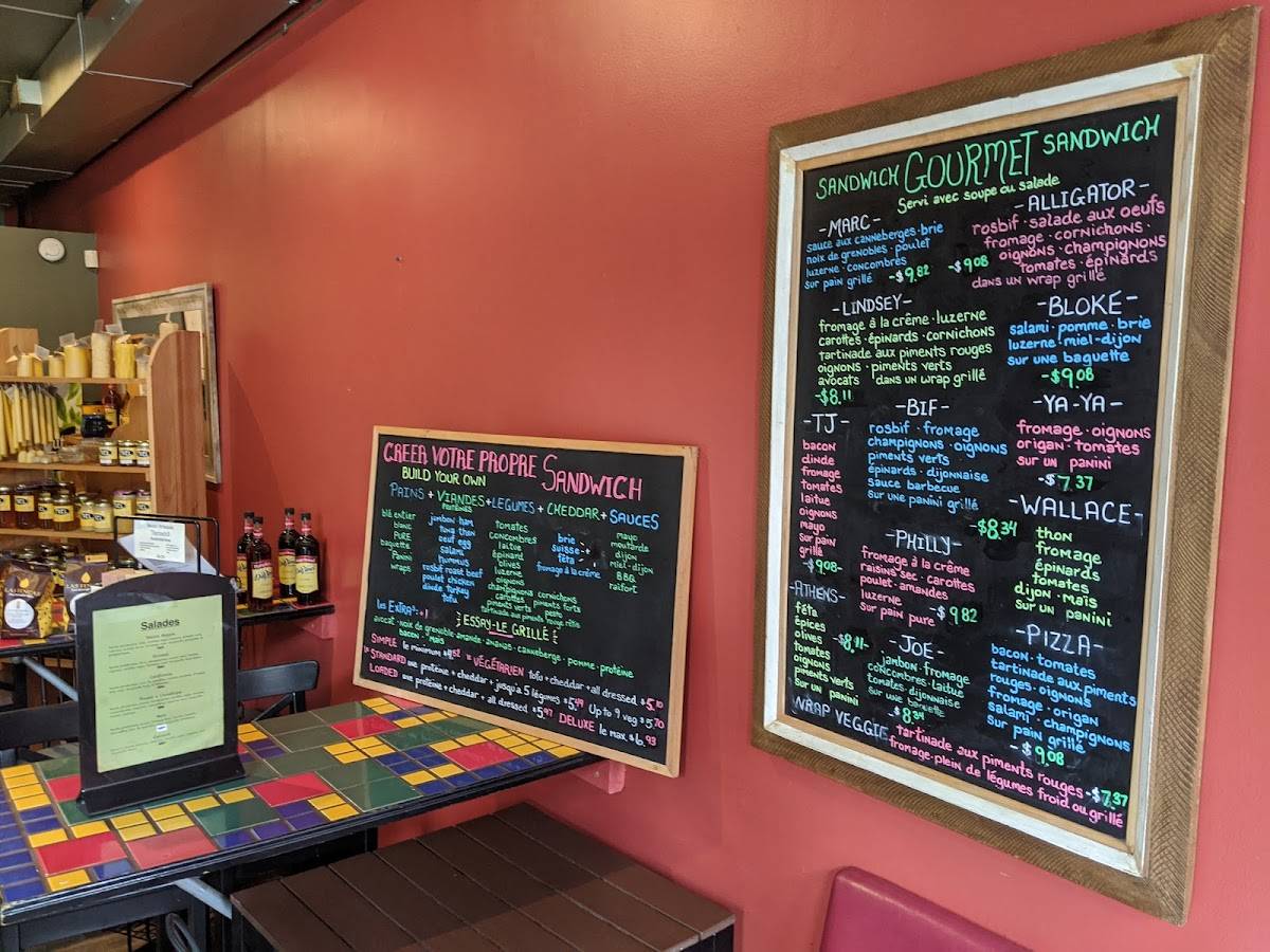 Menu au Café Twigs, Sainte-Anne-de-Bellevue, 85 Sainte Anne St