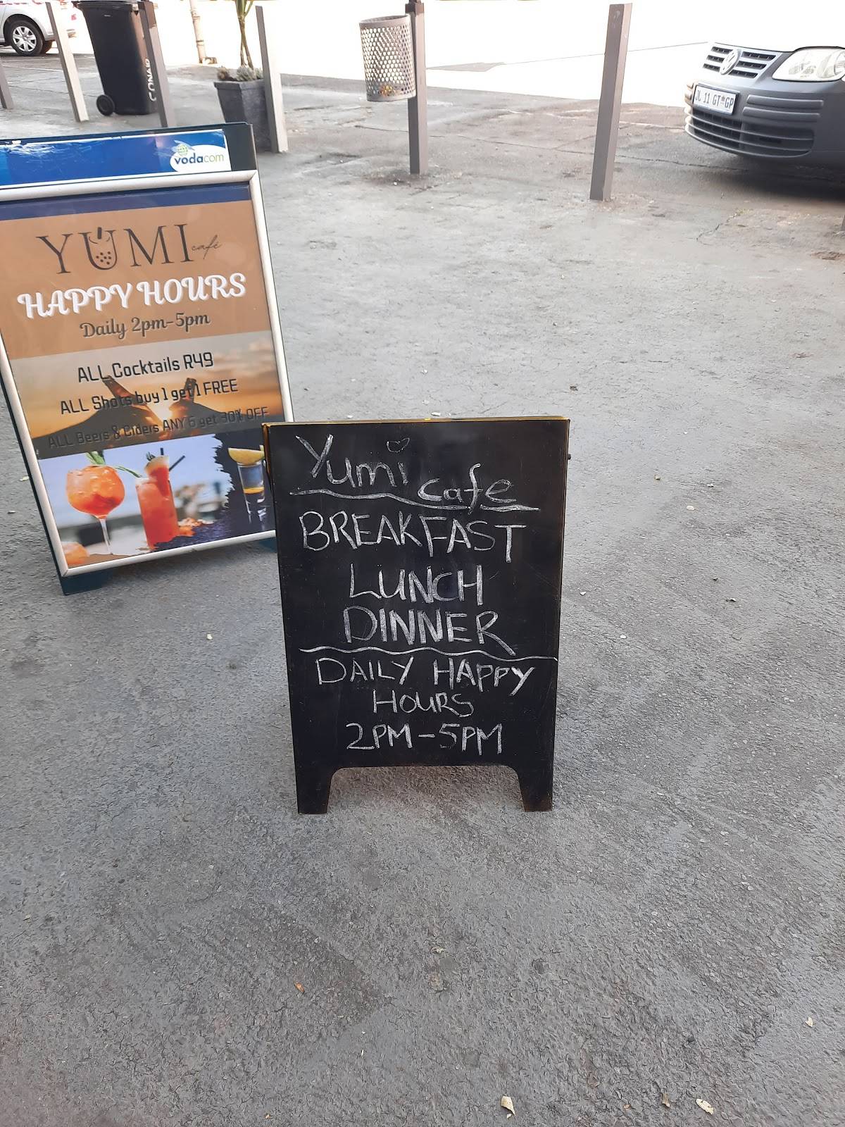 Menu at YUMI café cafe, Pretoria