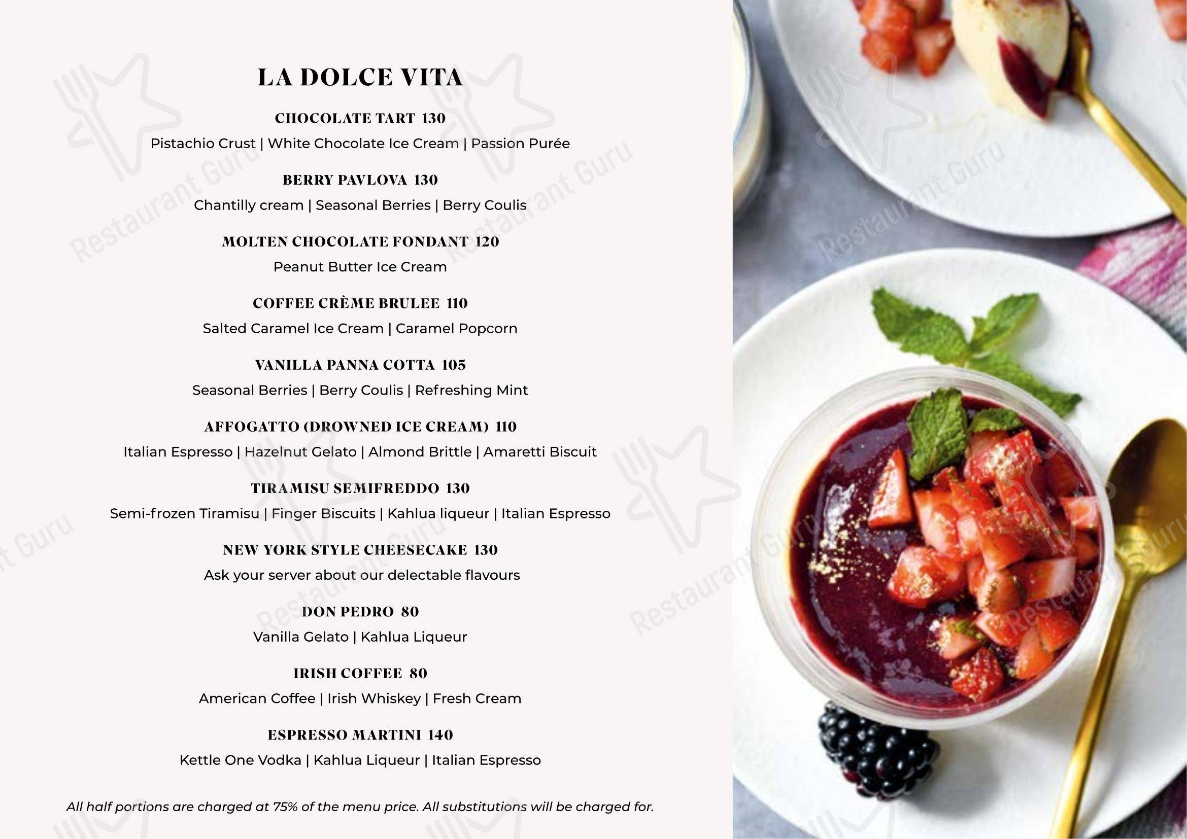 Menu at Café del Sol Classico restaurant, Randburg, Cnr Blueberry Street