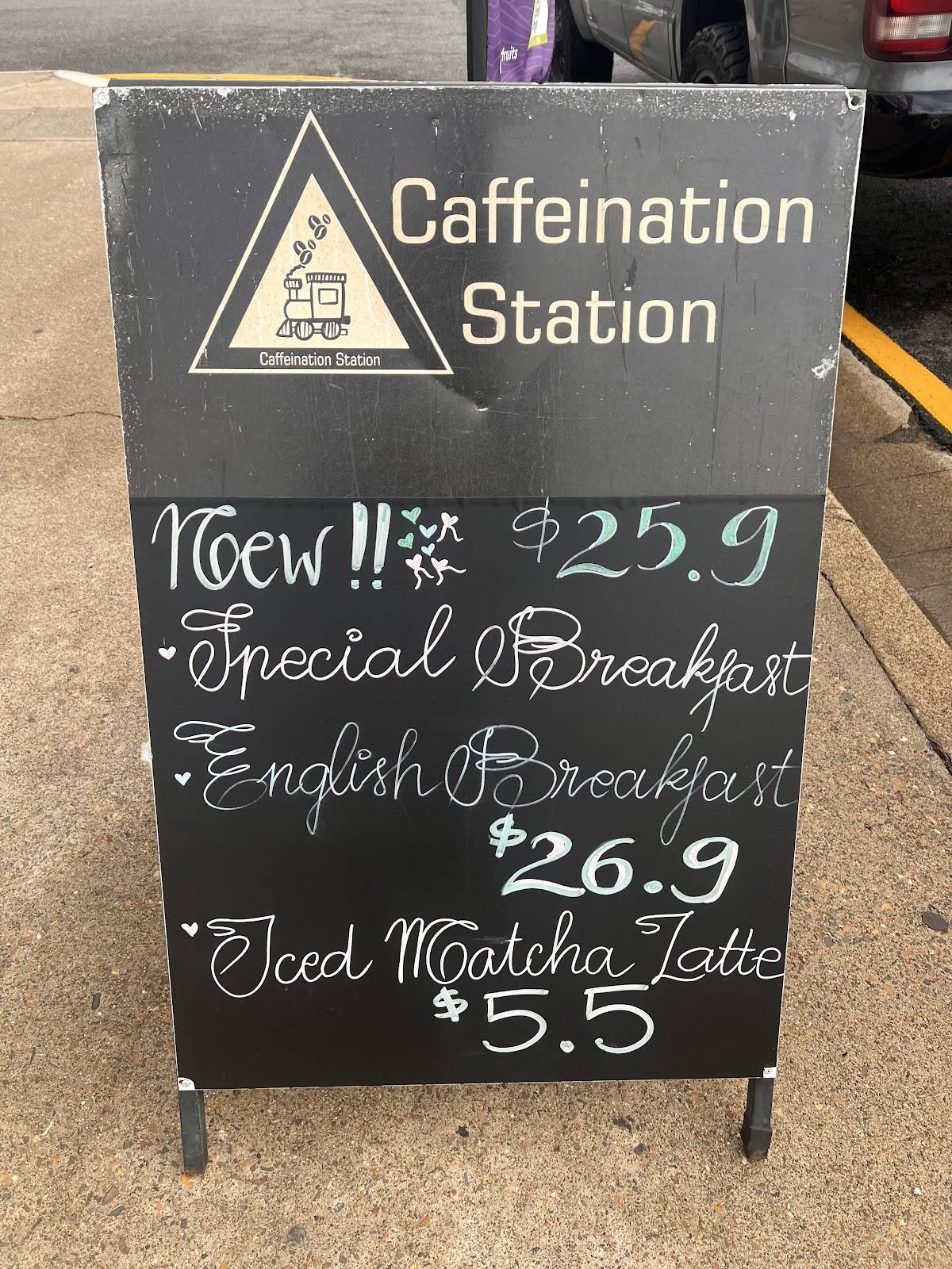 Menu at Caffeination Station cafe, Wynnum