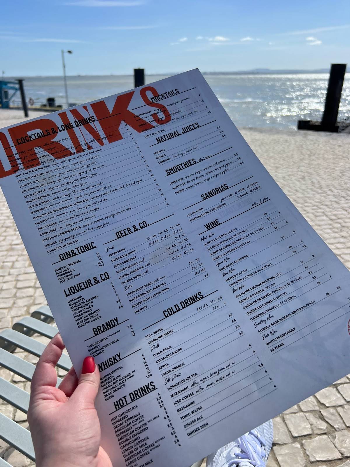 Menu em CAIS 19 29 restaurante, Lisboa, Estação Ferroviária do Sul e Sueste