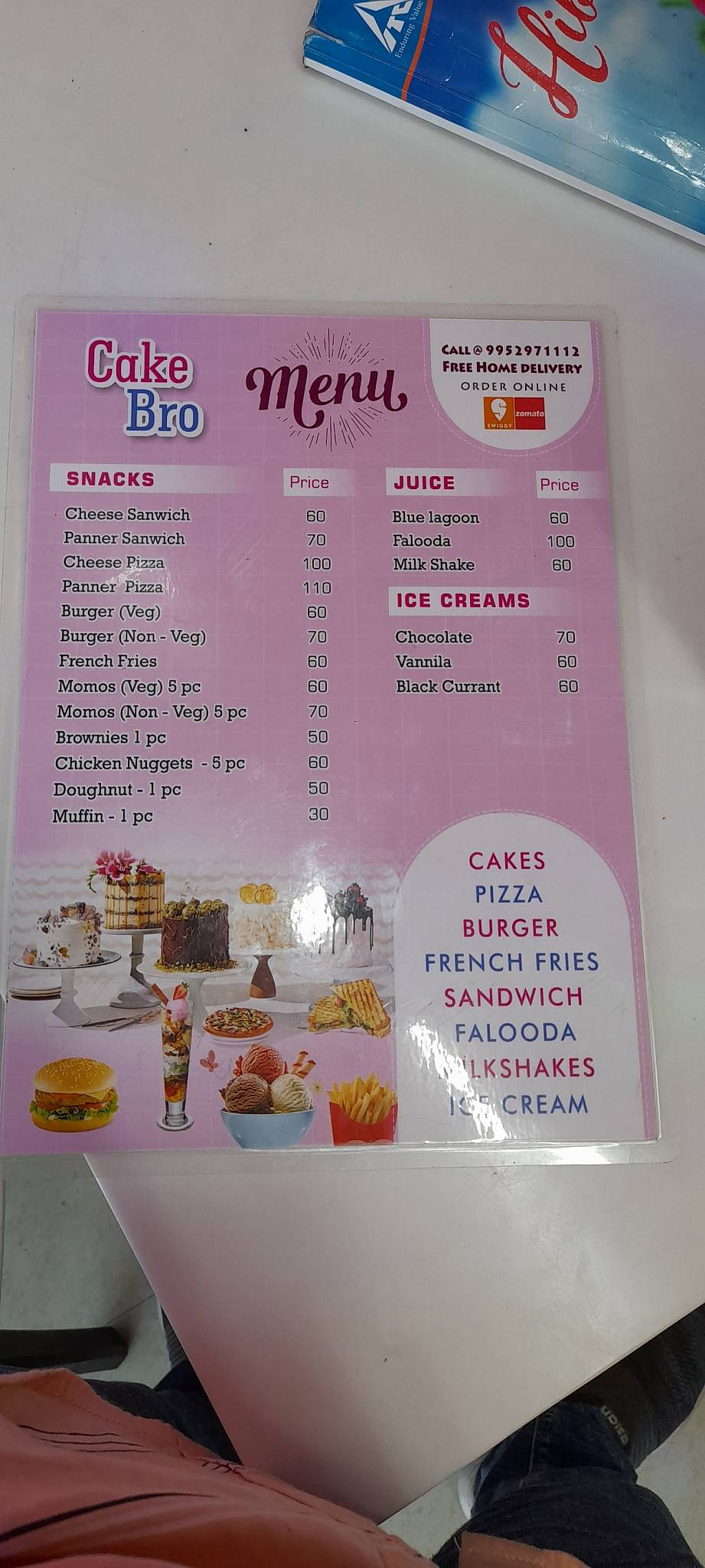 Menu at Cake Bro, Chennai, 6