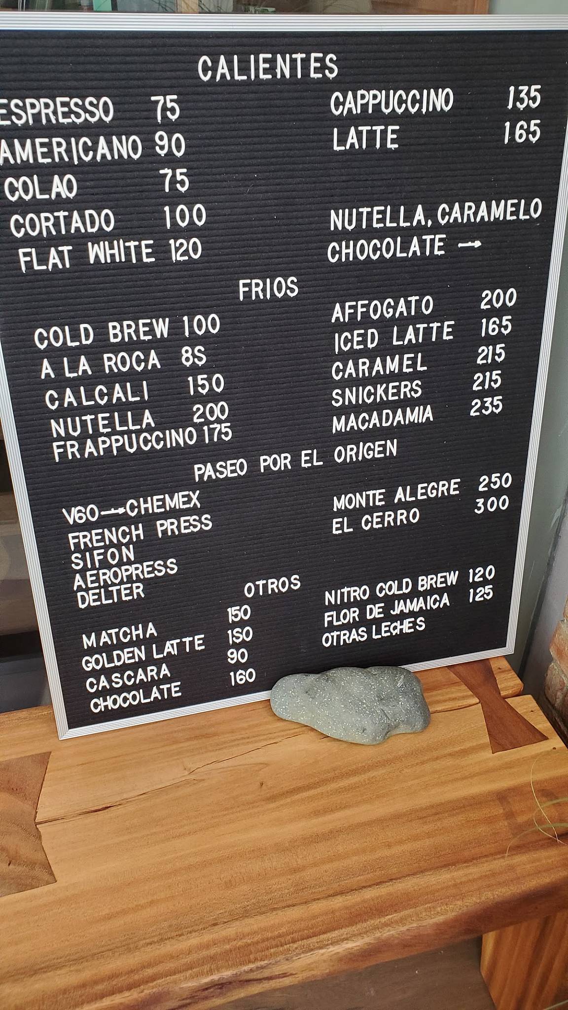 Carta del restaurante Calcalí Coffee - Villa Olga, Santiago De Los ...