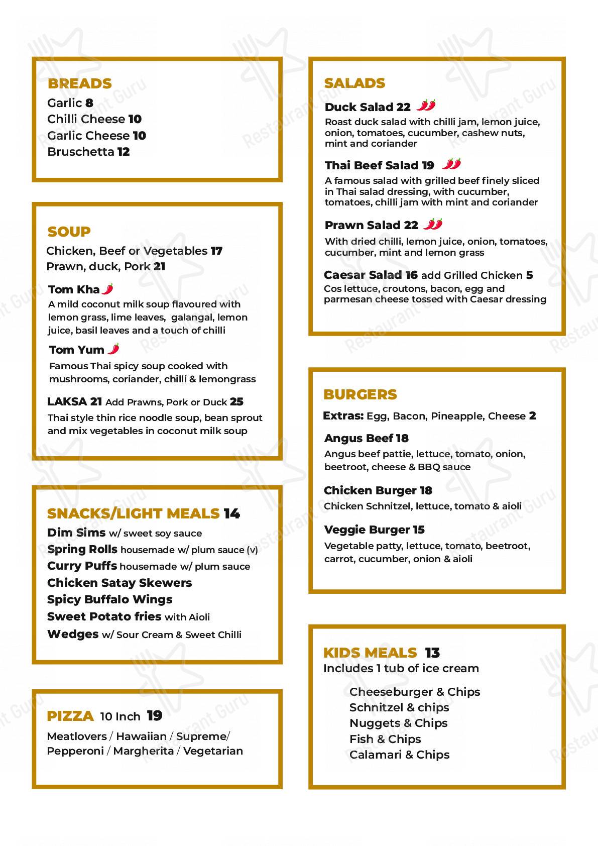 Menu at Caledonian Hotel pub & bar, Singleton