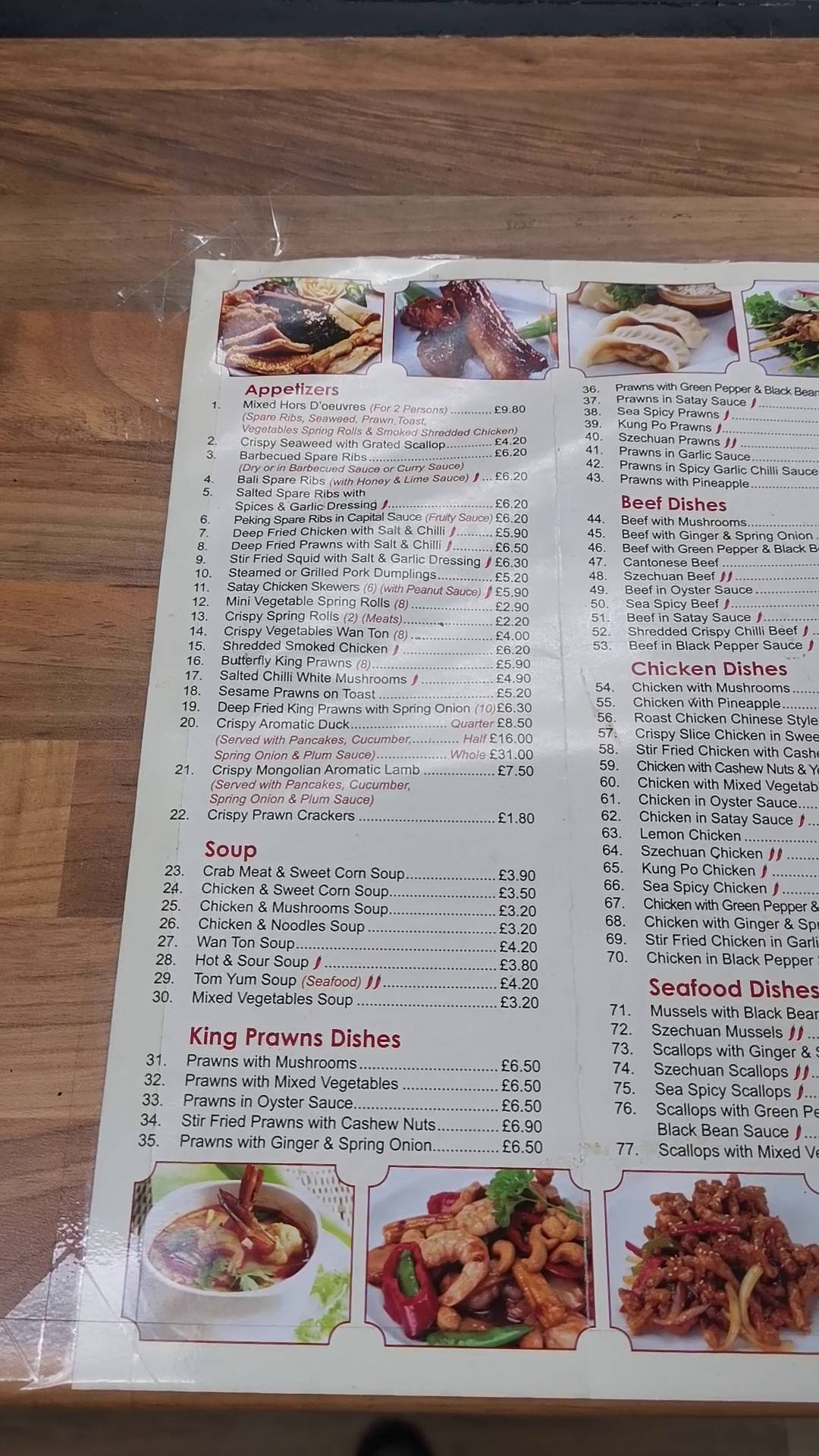 Menu at Wing Tai Chinese Restaurant & Takeaway, Camberley