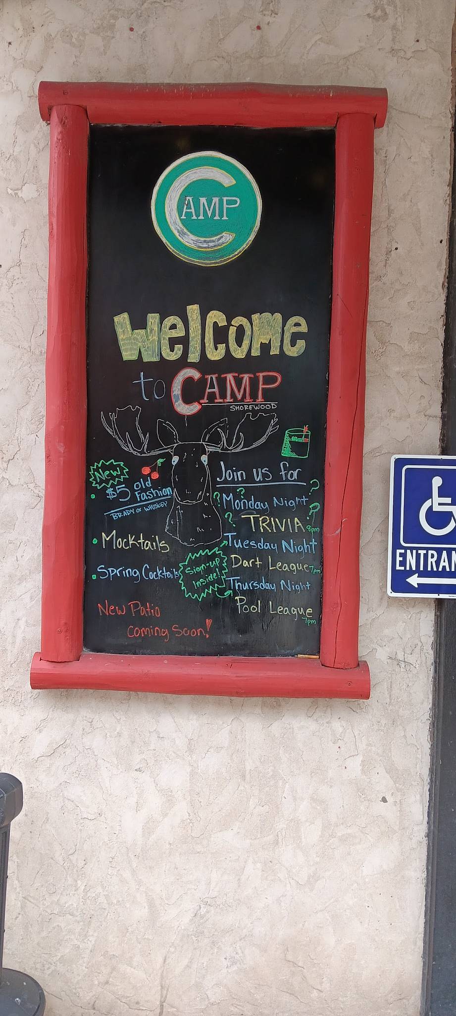 Menu at Camp Bar Shorewood, Shorewood, N Oakland Ave