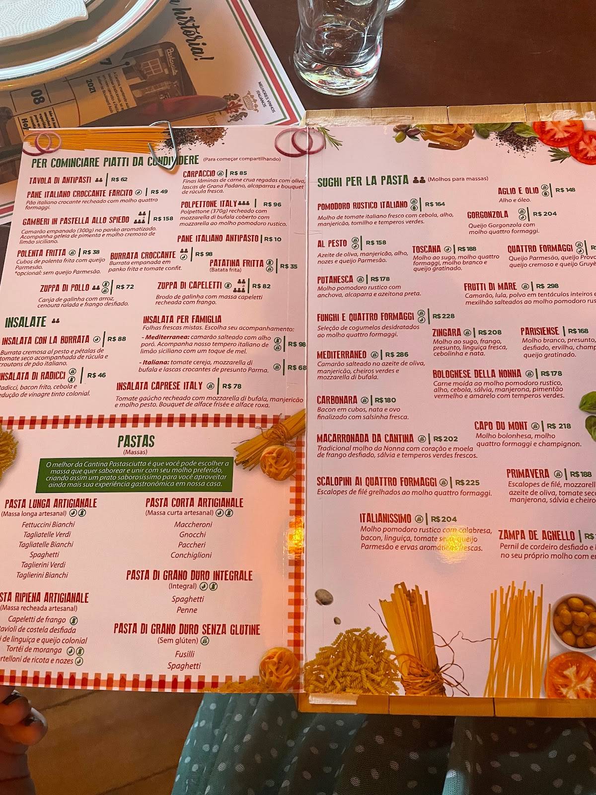 Menu em Cantina Pastasciutta restaurante, Gramado