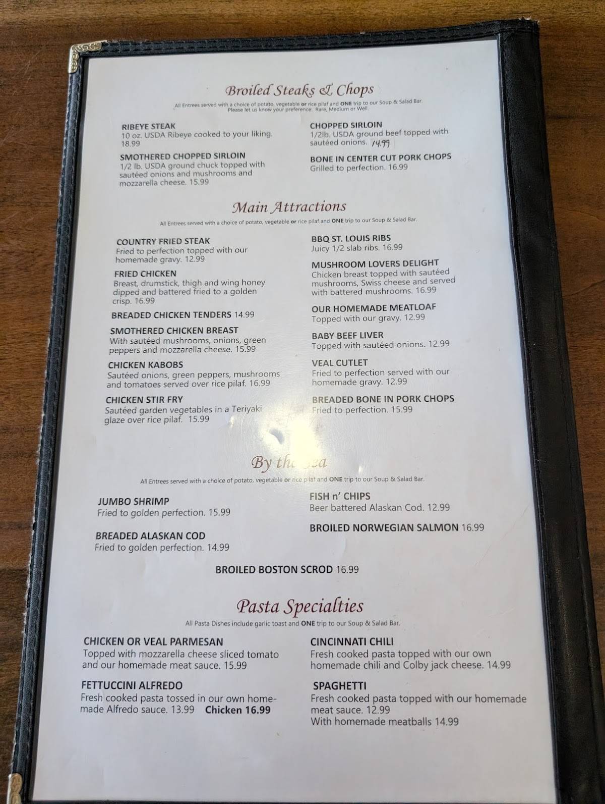 Menu at Variety's Restaurant, North Canton, S Main St #4271