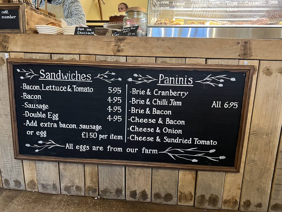 Menu at Cantorist Farm restaurant, Childrey
