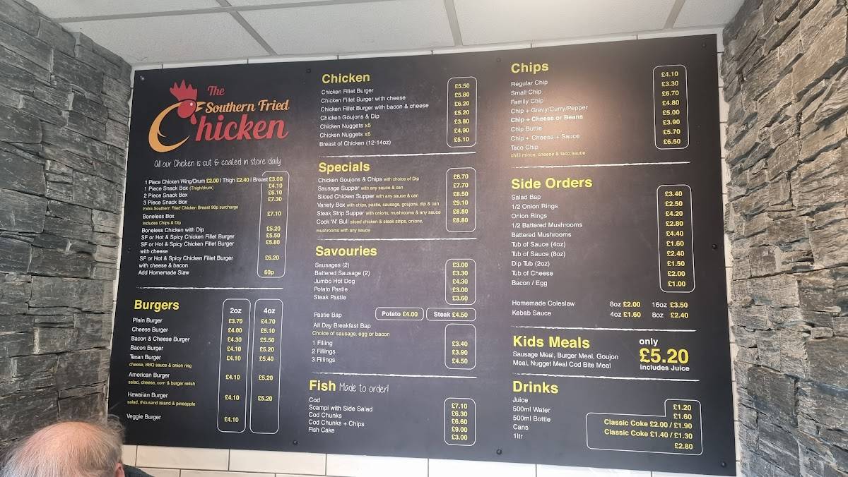 Menu at Cape Cod Ballymena fast food, Ballymena